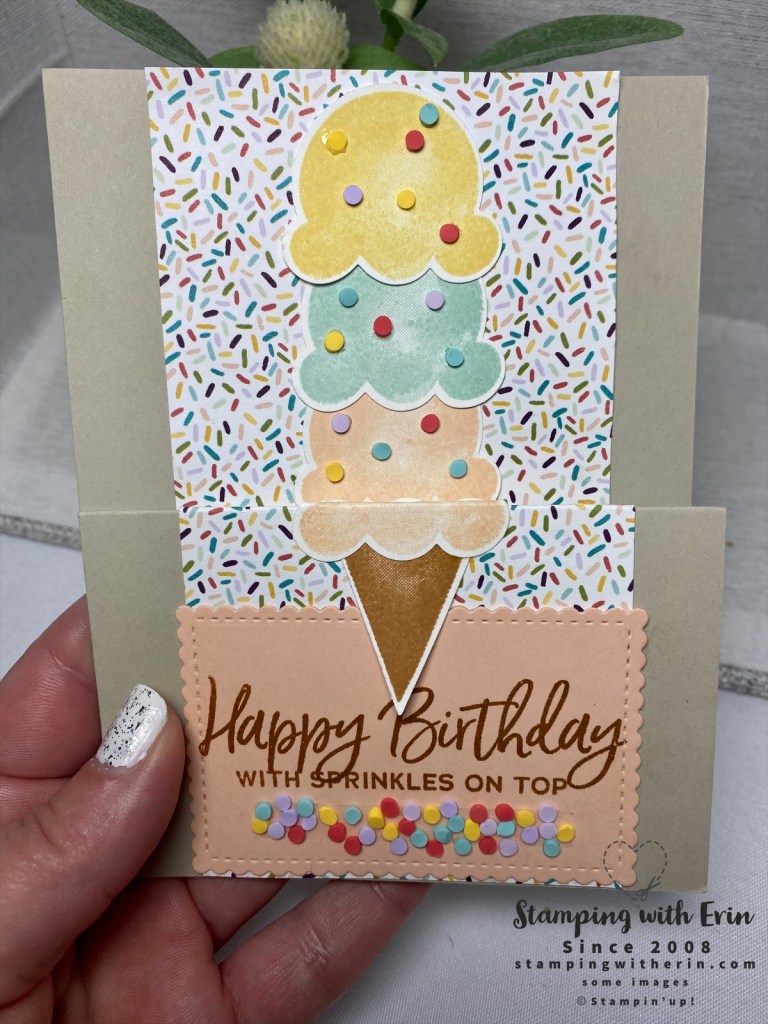 Happy Birthday with Sprinkles Z Card - Stamping with Erin